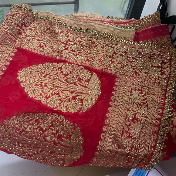 Dresses | Soft Katan Jorget Saree With Stone Work | Poshmark